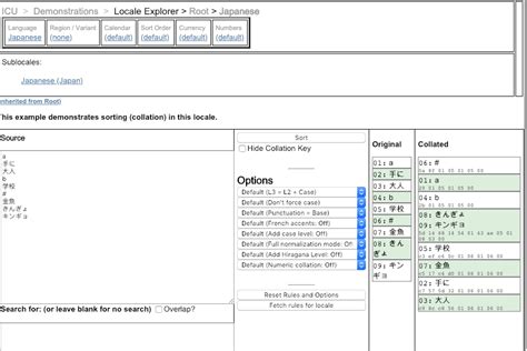javascript intl collator sorting japanese why does collator not