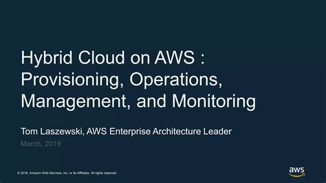 Hybrid Cloud On Aws Provisioning Operations Management And