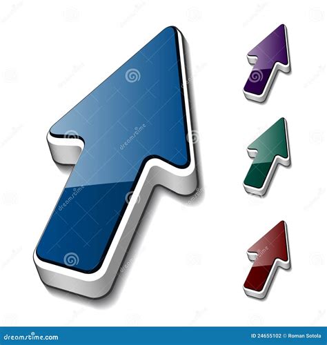 3d Arrow Cursors Stock Vector Illustration Of Color 24655102