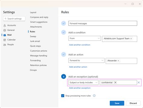 How To Create Email Rules In New Outlook And Web