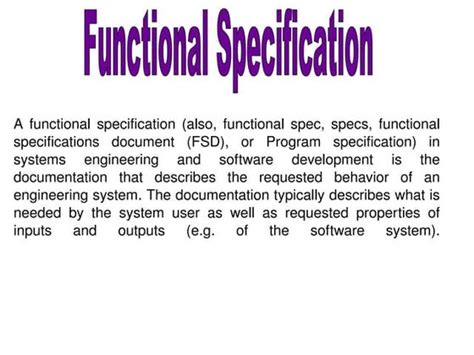 Functional Specification Document Template Pdf