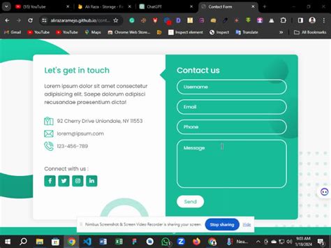 ali raza on linkedin web design mastery develop a responsive contact