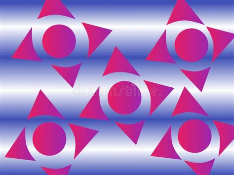 Abstract Geometric Pattern With Vibrant Shapes And Gradient Background Stock Illustration