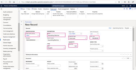 microsoft dynamics 365 fixed assets create a fixed asset mahmood ul
