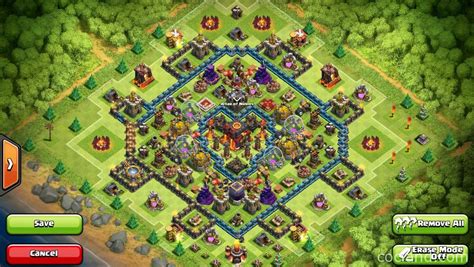 Heart Of A Champion Th10 War Base Anti Golemlavaloon Clash Of Clans Land