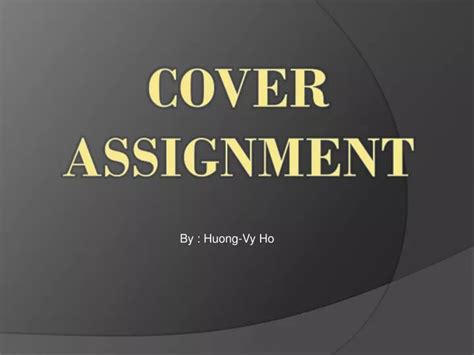 Ppt Cover Assignment Powerpoint Presentation Free Download Id 4835872