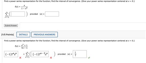 Find A Power Series Representation For The Function Chegg Com
