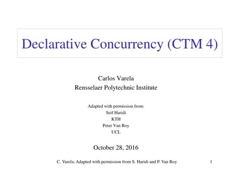 Ppt Declarative Concurrency Ctm 4 Powerpoint Presentation Free