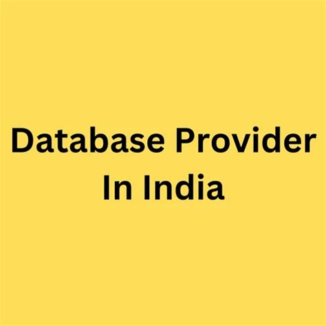 Database Provider In India At Best Price In Indore Id 2854516906073