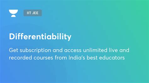 Differentiability IIT JEE Unacademy