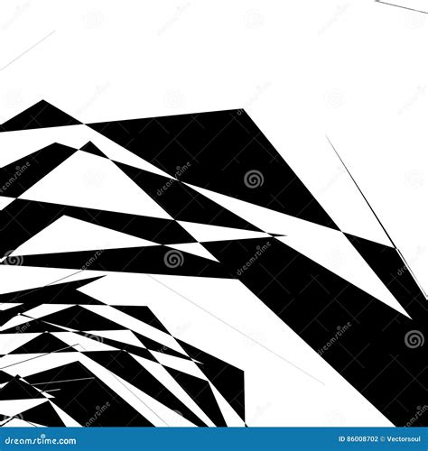 Geometric Texture With Random Angular Shapes Monochrome Art Stock Vector Illustration Of