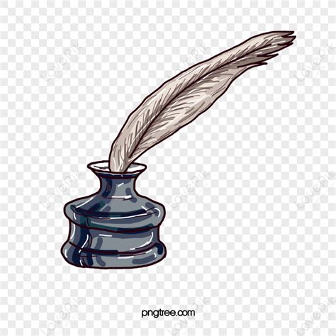 잉크병 깃 펜 Png 일러스트 무료 다운로드 Lovepik