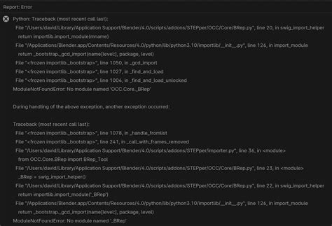 Importing Step Files Into Blender Using Step Import Addon Error R