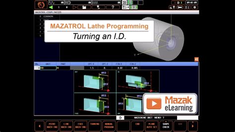 Mazatrol Programming Briefs Mazatrol Id Turning Process Youtube