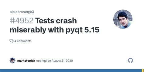 tests crash miserably with pyqt 5 15 · issue 4952 · biolab orange3
