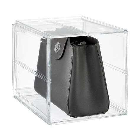 Clear Divided Handbag Cube The Container Store Clear Divided Handbag Cube The Container Store
