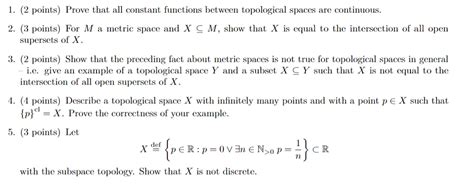 Solved 2 Points Prove That All Constant Functions Between