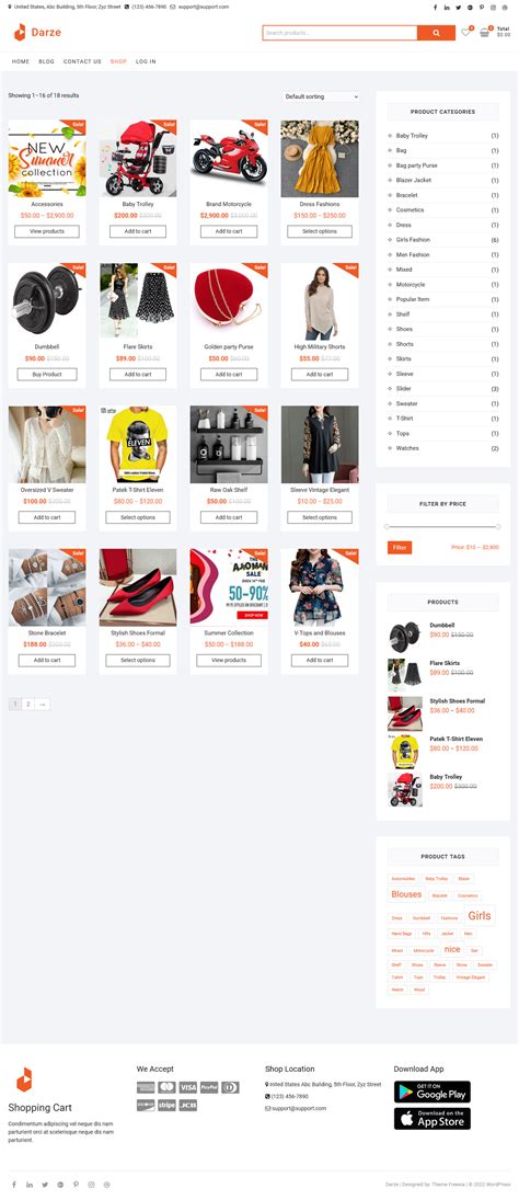 Wordpress E Commerce Website On Behance