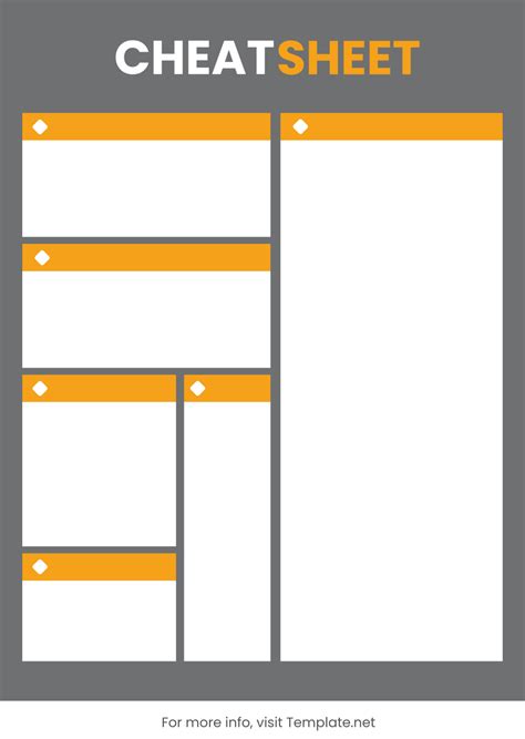 Free Cheatsheet Templates And Examples Edit Online And Download
