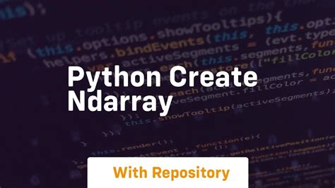 Python Create Ndarray Youtube