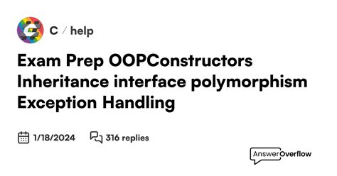 Exam Prep Oopconstructors Inheritance Interface Polymorphism