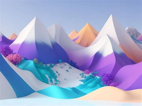 Premium Ai Image Abstract 3d Landscape Data Visualization Concept
