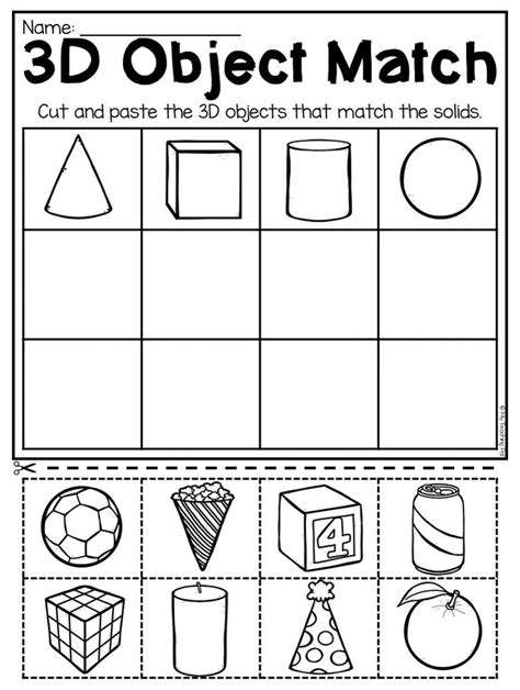 Kindergarten 2d And 3d Shapes Worksheets Shape Activities Kindergarten Shapes Worksheet