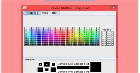 How To Change Background Color Using JColor Chooser In Java Projavatricks
