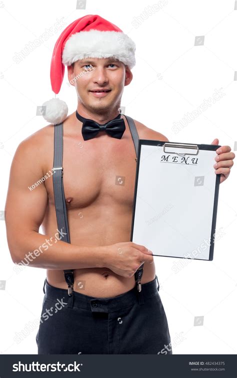 New Years Menu Hands Naked Waiter Stock Photo Shutterstock