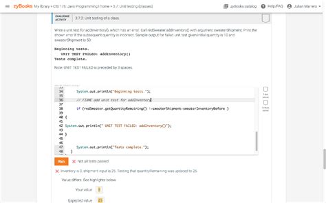 Solved Write A Unit Test For Addinventory0 Which Has An