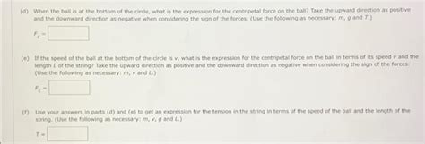 Solved Consider A Ball On A Fixed Length String Being
