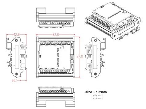 Electronics Salon Din Rail Mount Screw Terminal Block Adapter Module