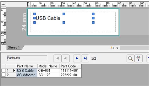 how to use excel data to print labels p touch editor 5 x for windows