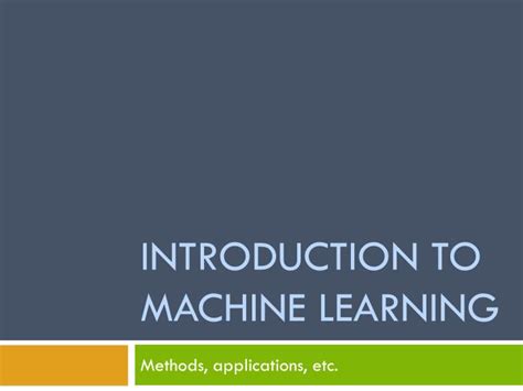 ppt introduction to machine learning powerpoint presentation free