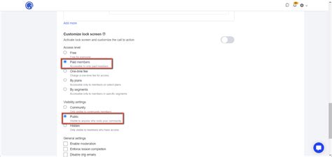 Configuring Visibility Settings GroupApp