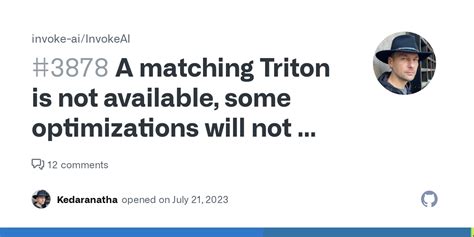 A Matching Triton Is Not Available Some Optimizations Will Not Be