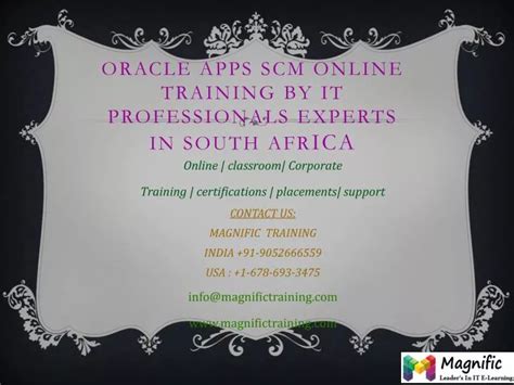Ppt Oracle Apps Scm Online Training By It Professionals Experts Powerpoint Presentation Id