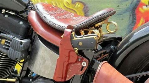 Motorcycle Seat Holster Leatherwork Pinterest Motorcycle Seats