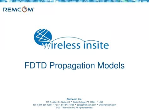 ppt fdtd propagation models powerpoint presentation free download