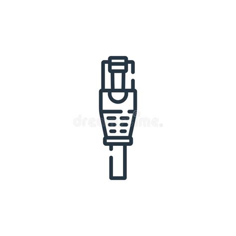 Network Cable Icon Vector From Hardware Concept Thin Line Illustration