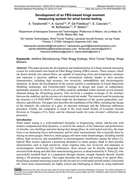 Pdf Development Of An Fbg Based Hinge Moment Measuring System For Wind Tunnel Testing