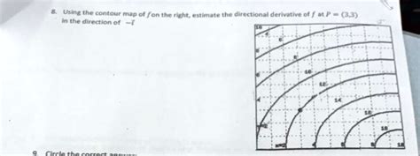 8 Using The Contour Map Of F On The Right Estimate The Directional