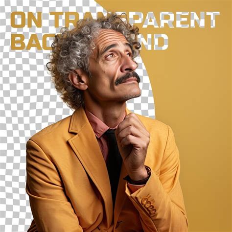 Premium Psd A Zestful Senior Man With Curly Hair From The Aboriginal