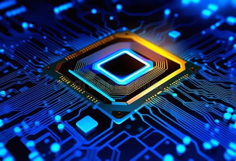 Abstract Technology Chip Processor Background Stock Illustration