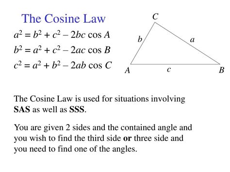 PPT - The Cosine Law PowerPoint Presentation, free download - ID:3734429