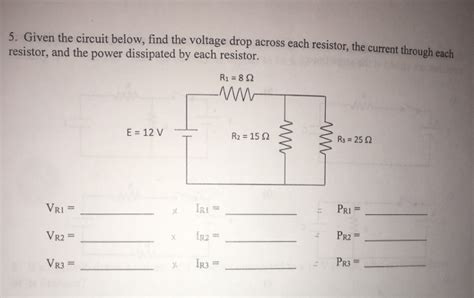 Solved Given The Circuit Below Find The Voltage Drop Across Chegg
