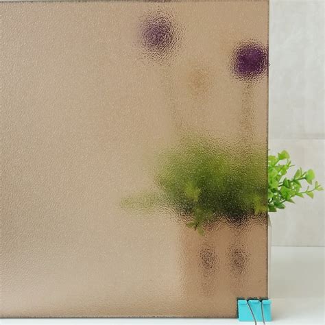 Brown Nashiji Embossed Pattern Glass Hhg Glass