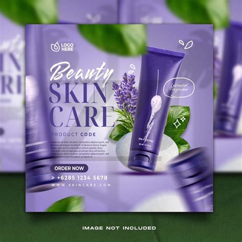 دانلود فایل لایه باز الگوی رسانه اجتماعی محصولات مراقبت از پوست