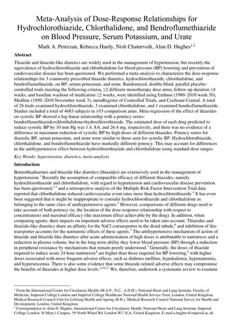 Pdf Meta Analysis Of Dose Response Relationships For
