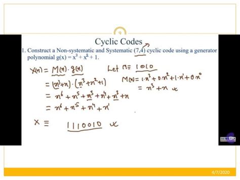Presentation On Cyclic Codes Pptx